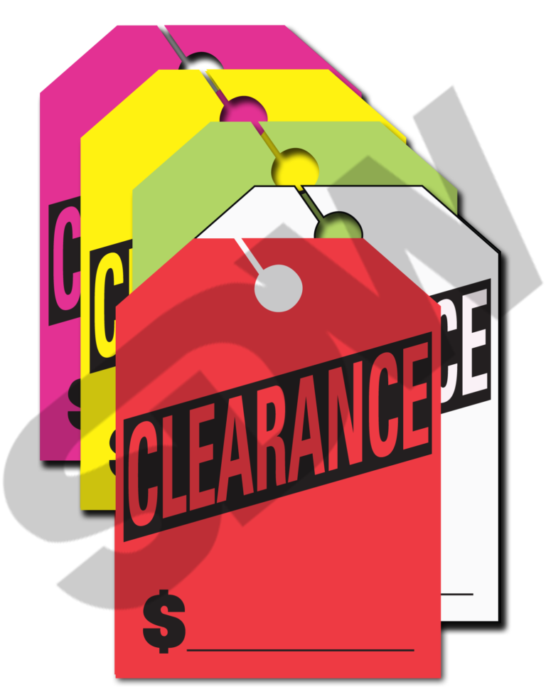 Hang Tags “Clearance” (50pk) FORM 280-CL – SDW
