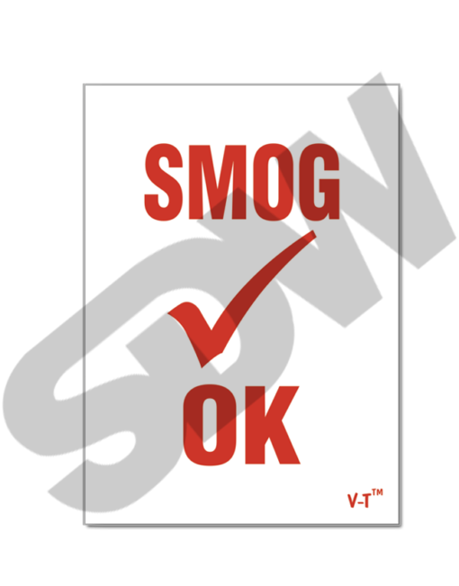 Static Cling Smog Check OK Stickers 4-1846 – SDW